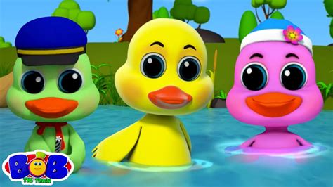 작은 오리 5 마리 어린이들을 위한 교육적인 동요 아기 상어와 올드 맥도날드 같은 재미있는 노래 Bob The Train Youtube