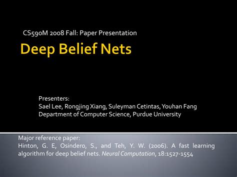 Ppt Deep Belief Nets Powerpoint Presentation Free Download Id383614