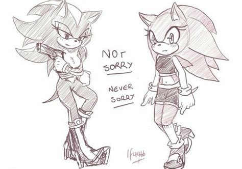 Shadow And Sonic Gender Bender Sonic And Shadow Sonic Fan Art Sonic Art