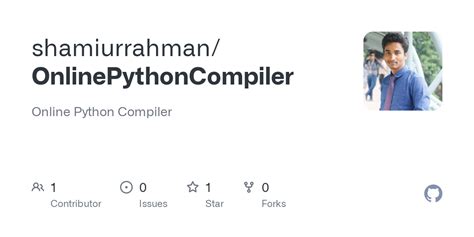 Github Shamiurrahmanonlinepythoncompiler Online Python Compiler