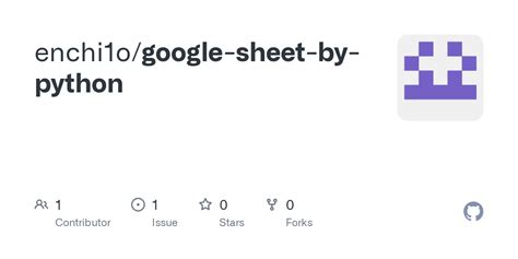GitHub Enchi O Google Sheet By Python