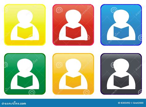 Library Web Button Stock Vector Illustration Of Book 8305492