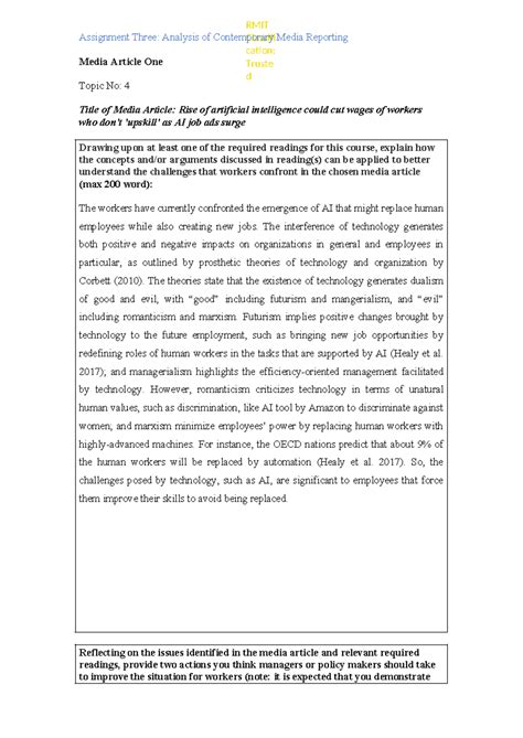 Assignment 3 Template Classifi Cation Truste D Assignment Three