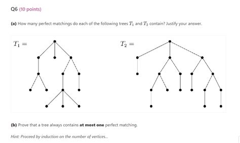 Solved Q Points A How Many Perfect Matchings Do Each Chegg Com