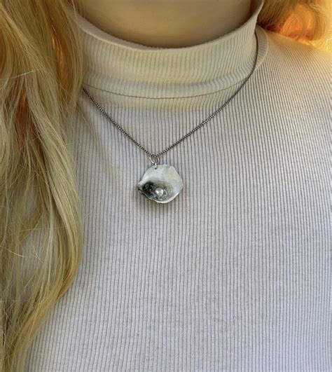 Custom Authentic Pearl Oyster Necklace Pendant Etsy