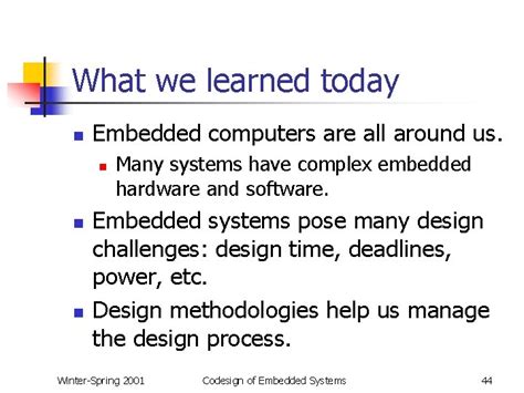 Introduction To Embedded Systems Part Of Hwsw Codesign