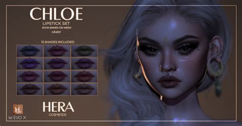 Second Life Marketplace Hera Chloe Lipstick Set Evox