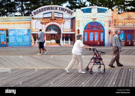 People Walk In Front Of A Display For Tv Show Boardwalk Empire On The