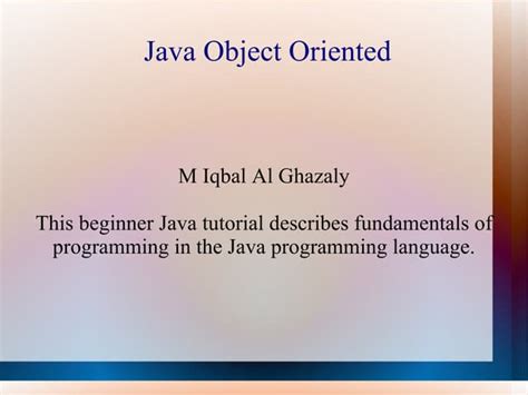 oop java odp programming languages computing