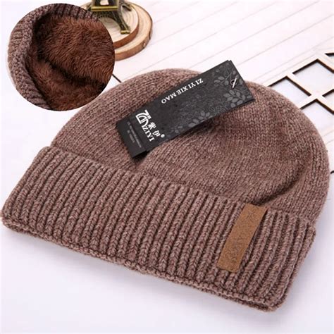 한국 남자의 모자 및 모피 두꺼운 양모 모자 가을과 겨울에 니트 모자 Aliexpress