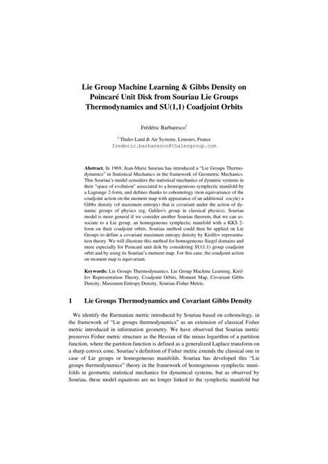 pdf souriau exponential map algorithm for machine learning on matrix