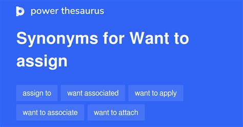 Want To Assign Synonyms 36 Words And Phrases For Want To Assign