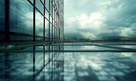 Glass And Sky Reflective Modern Architecture Under Dramatic Clouds