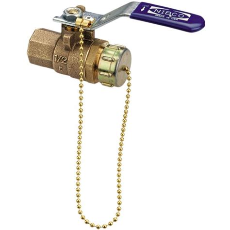 T 585 70 Hc Two Piece Bronze Ball Valve Threaded And Hose Connections On Nibco