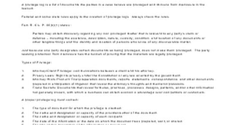 Privilege Log Template