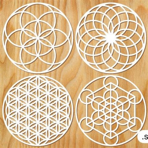 Seamless Sacred Geometry Patterns Svg File Etsy