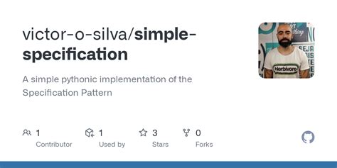 Github Victor O Silvasimple Specification A Simple Pythonic Implementation Of The
