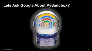 Escaping The Python Sandbox Ppt