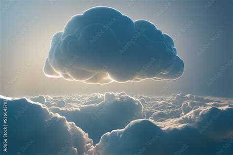 Cloud Computing D Render Computer Generated Image Made To Look Like Photorealism With Hyper