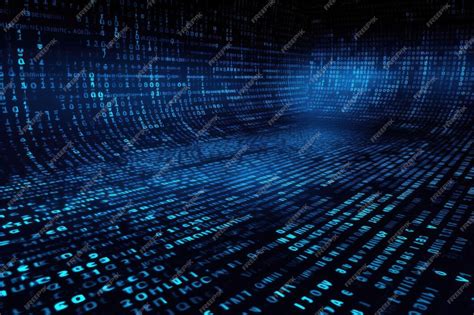 Digital Binary Data Streaming Binary Code Background Matrix Background