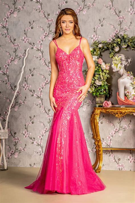 Sweetheart Mermaid Dress With Sheer Bodice And Sequins Gls Collective
