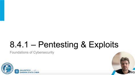 Lesson 841 Pentesting And Exploits Foundations Of Cybersecurity Youtube