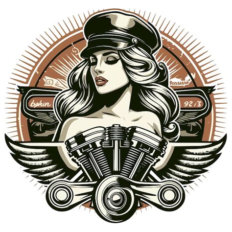 Pin Up Girl Motorcycle Vectors And Illustrations For Free Download Freepik