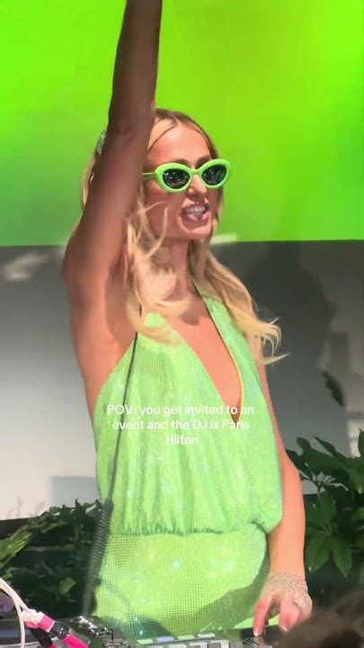 Paris Hilton Is Djing At A Lipton Tea Event Youtube