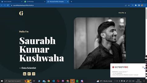 Saurabh Kumar Kushwaha On Linkedin Exciting News My Portfolio Website Is Live 🤩 Dear Linkedin…