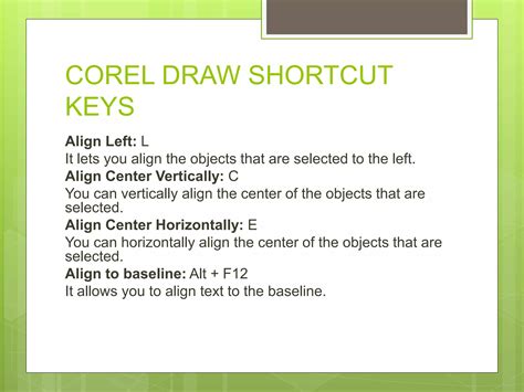 Corel Draw Shortcut Keys Ppt