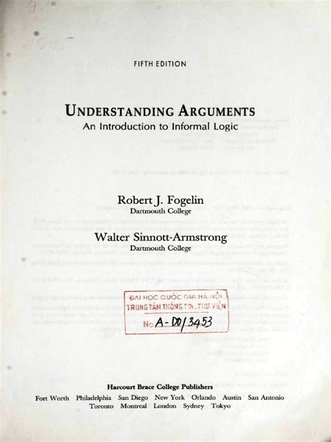 Understanding Arguments Pdf Argument Inductive Reasoning