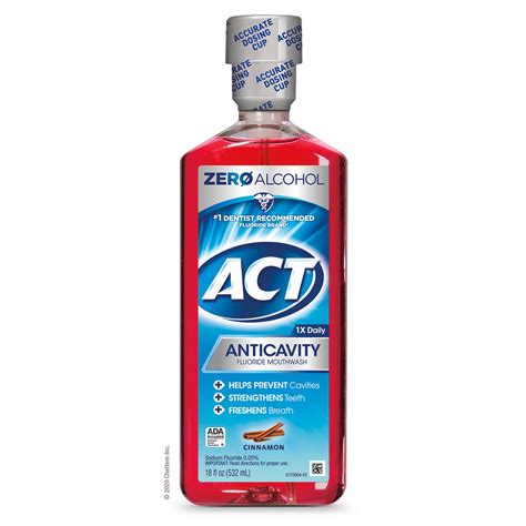 Act Anticavity Fluoride Rinse Mouthwash Cinnamon Flavor 18oz 3 Pack