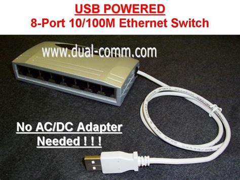 USB Powered Mini 8 Port 10 100 Fast Ethernet Switch