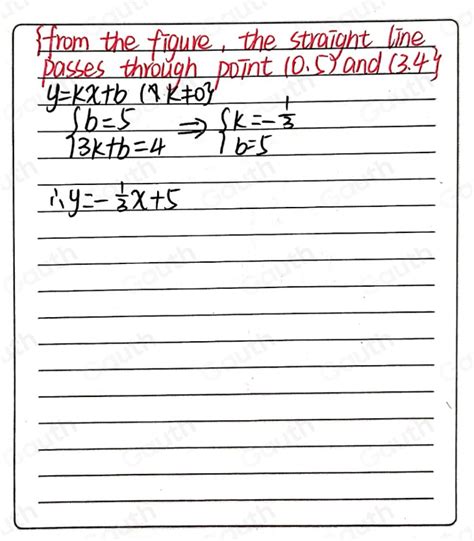 solved find the equation of the line use exact numbers y x x 4 [math]