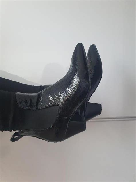 Лакові казакі сапожки — ціна 65 грн у каталозі Чоботи Купити жіночі речі за доступною ціною на