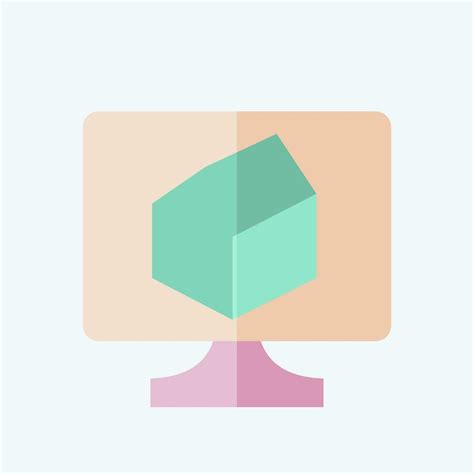 Icon 3d Rendering Related To 3d Visualization Symbol Flat Style Simple Design Editable