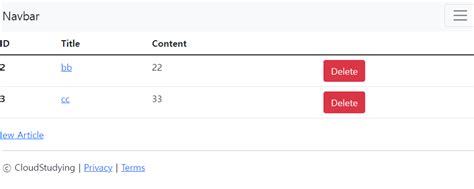 Java 게시판 만들기 삭제 기능