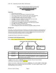 Lab1 Pdf CSC 156 Operating Systems Basic And Security CSC156 Operating Systems Basics And
