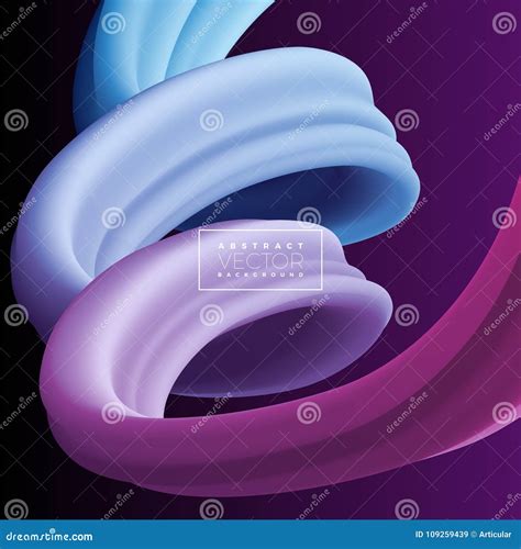 Abstract 3d Colorful Curve Line Background Vector Liquid Fluid