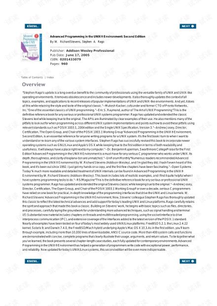 unix环境高级编程第二版：权威指南 csdn文库
