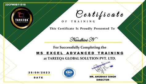 🚀 Leveled Up Advanced Excel Certification Achieved 📊 Im Excited To