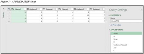 Matrix Multiplication Using The Cartesian Product In Power Query