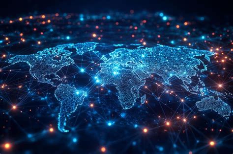 Global Digital Business Network Connection Illustration Created With Generative Ai Premium Ai