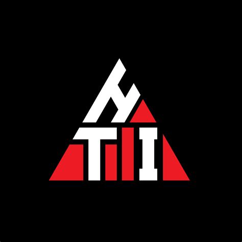 HTI triangle letter logo design with triangle shape. HTI triangle logo ...