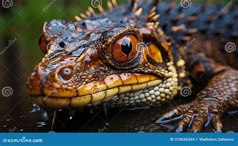 The Skin Of An Alligator Is Presented In Remarkable Detail Revealing A