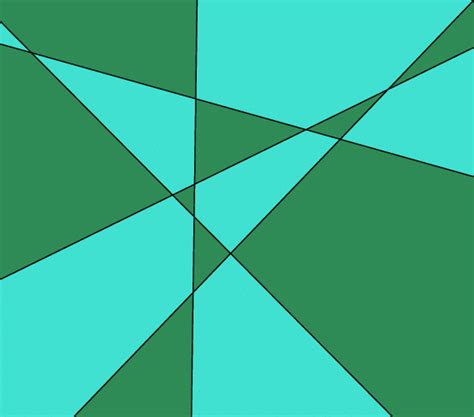 Example Of Induced Chessboard Coloring For Five Lines In The Plane