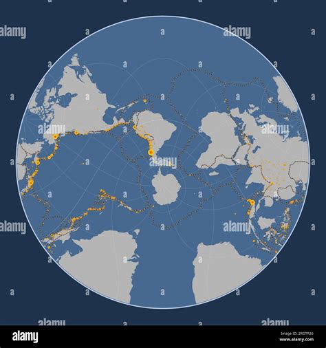 Scotia Tectonic Plate On The Solid Contour Map In The Lagrange Oblique Projection Centered