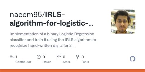 Github Naeem95irls Algorithm For Logistic Regression Implementation