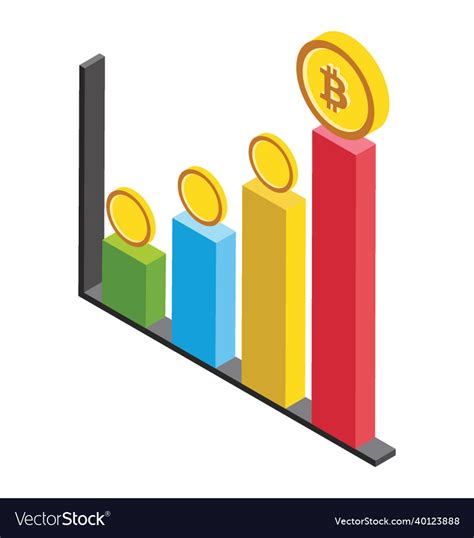 Bitcoin Graph Royalty Free Vector Image VectorStock