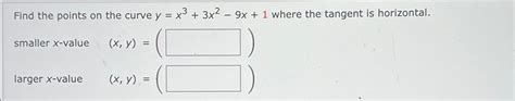 solved find the points on the curve y x3 3x2 9x 1 ﻿where the